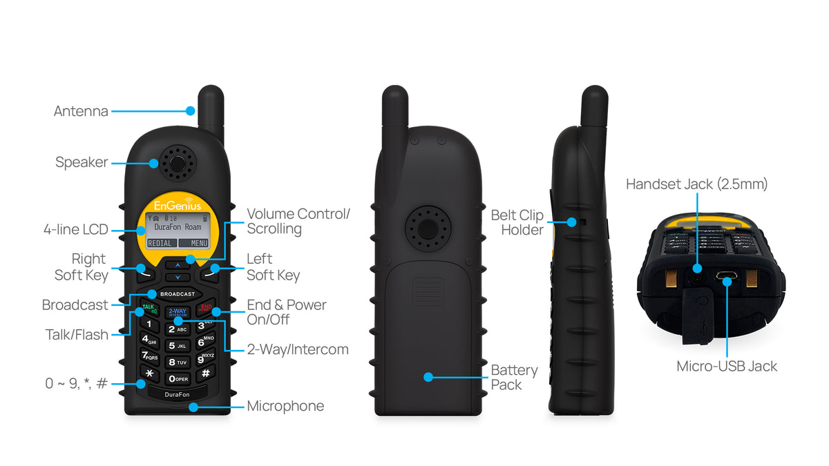 DuraFon Roam-WK: DuraFon Roam-Walkie Handset – EnGenius Store