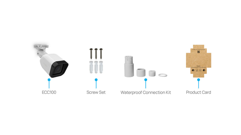 ECC120: Cloud Managed Indoor/Outdoor IP66 Bullet AI Security Camera wi ...