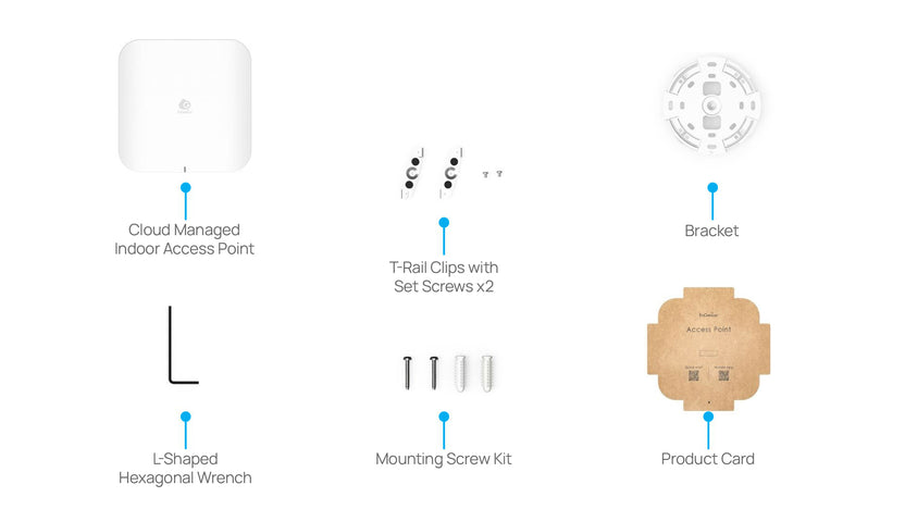ECW526-P: Cloud Managed 2x2x2 Indoor WiFi 7 Access Point with PoE++ 60 ...