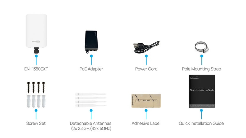 ENH1350EXT: Dual-Band AC1300 Outdoor WiFi 5 Access Point – EnGenius Store